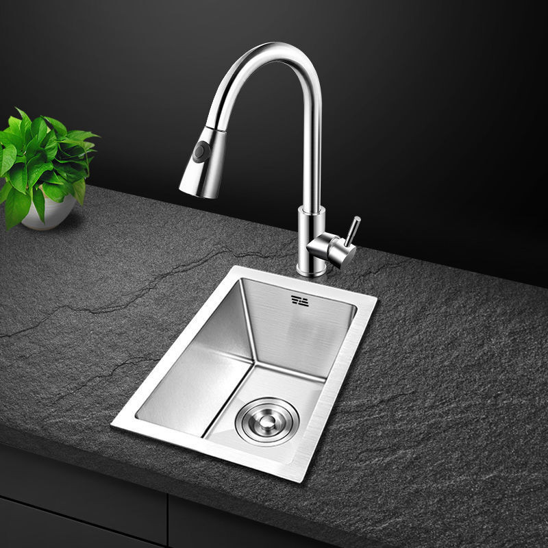 Kitchen Sink 304 Stainless Steel Small Single Sink Washbasin Balcony ...