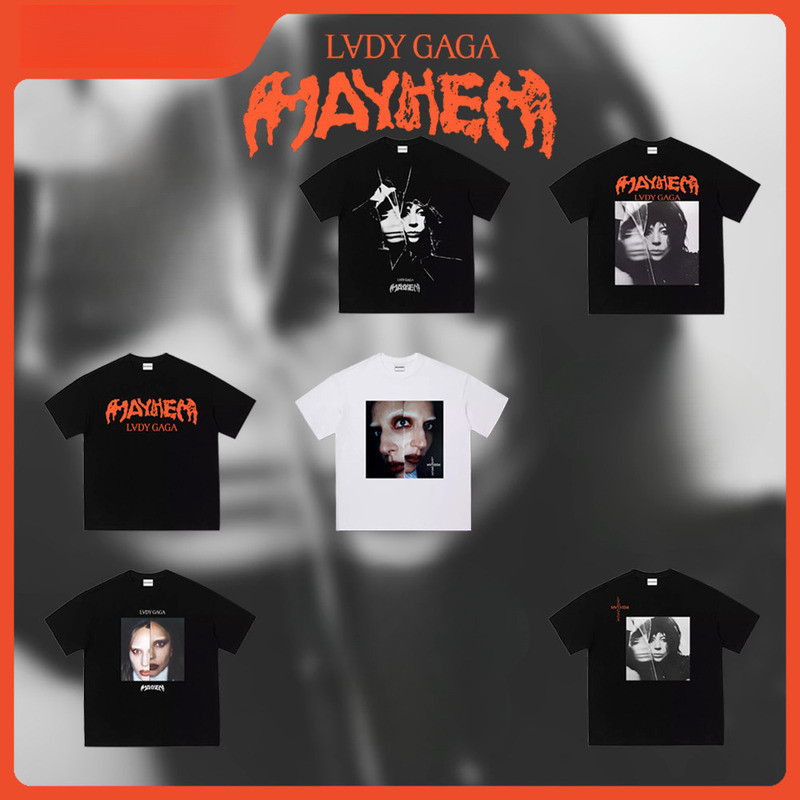 LADY GAGA Lg7 MAYHEM Merch Cotton T-shirt Vintage Plus Size Street ...