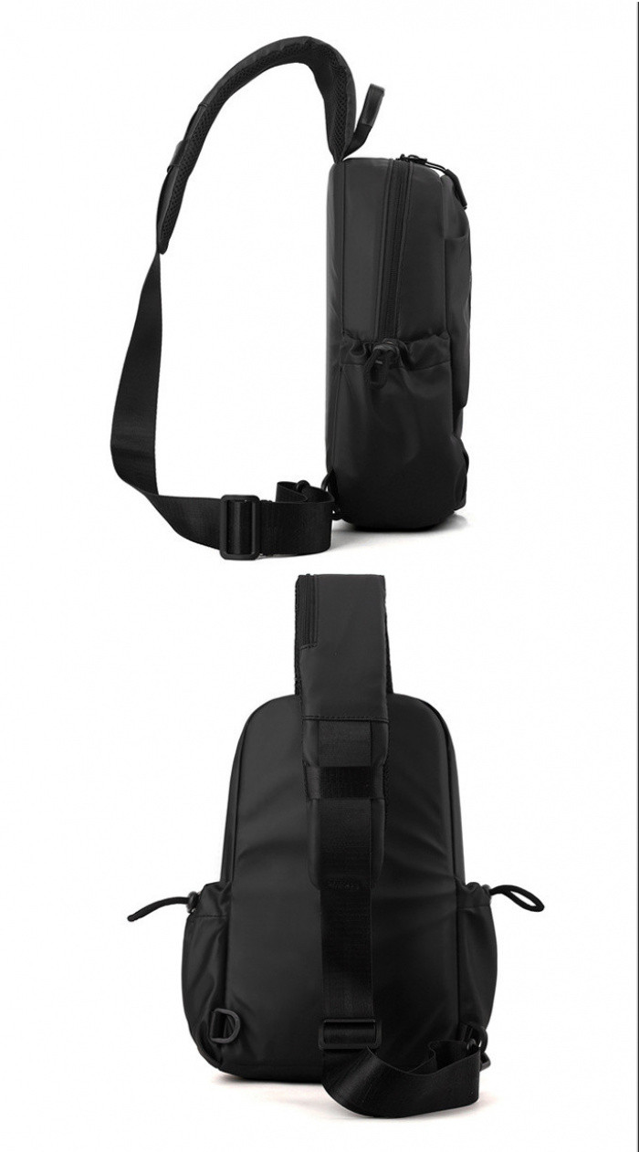 adaptable chest bag for men with headphone port sling bag fanny pack ...