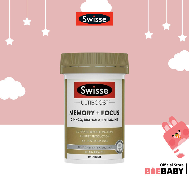 Swisse Ultiboost Memory + Focus 50 Tablets / Men's High Potency Multivitamin 40 Tabs (mental ...