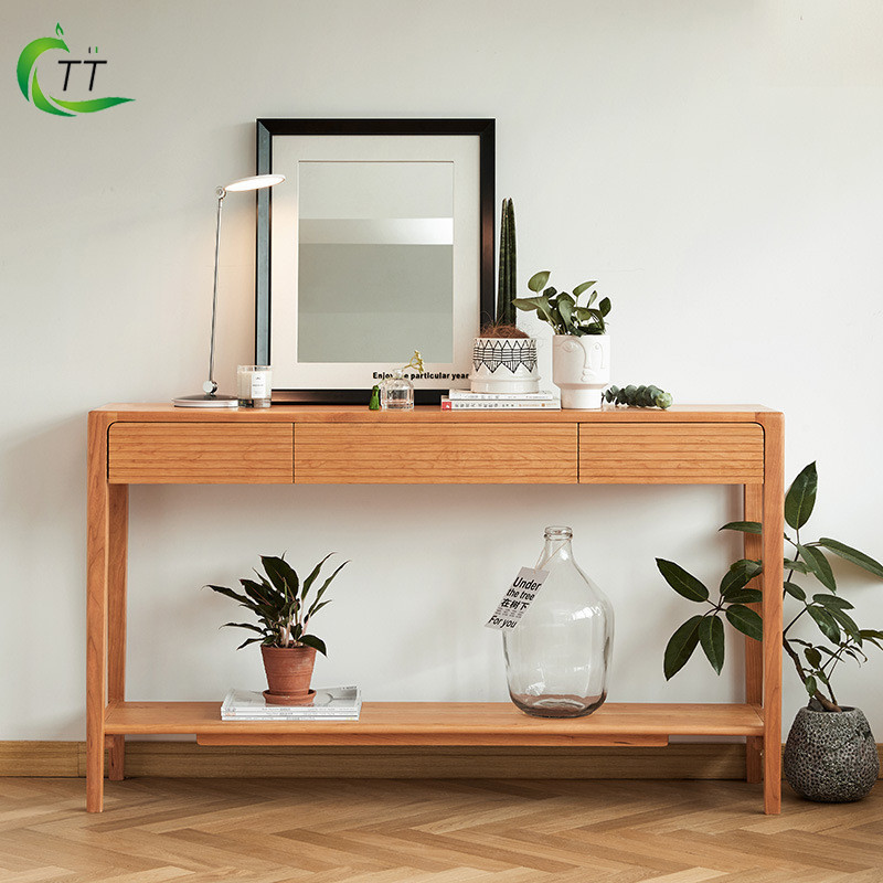 TTKK Entrance Table Modern Black Walnut Living Room Entry Offering ...