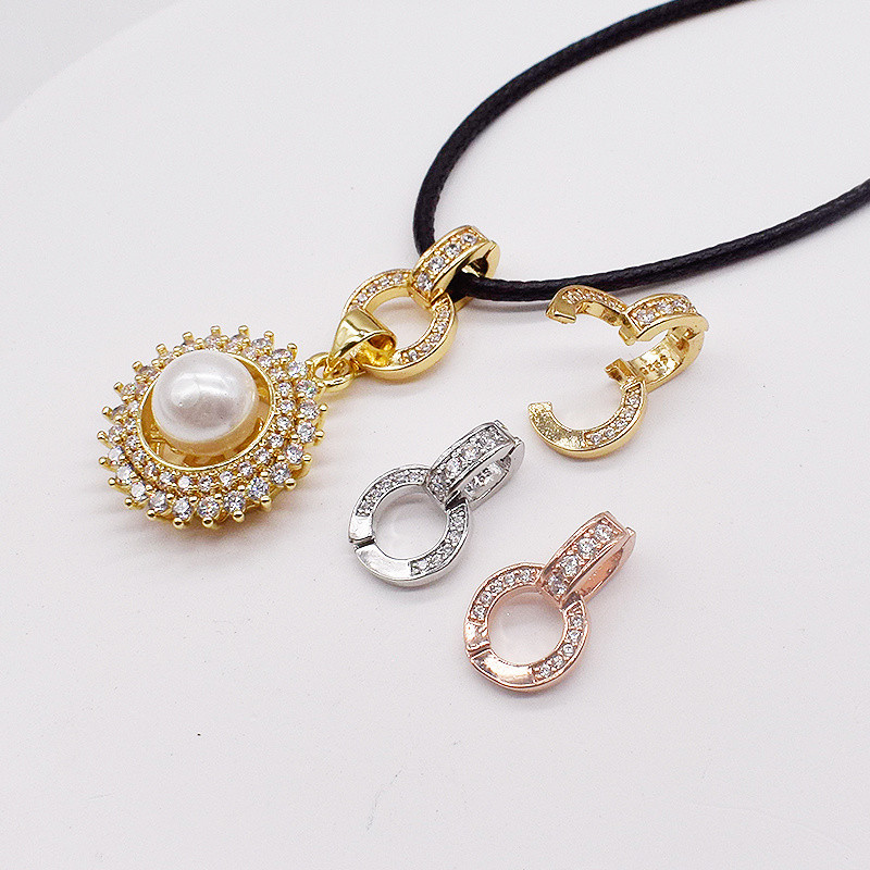 Connection Buckle 925 Silver Plated DIY Jewelry Universal Buckle Double ...