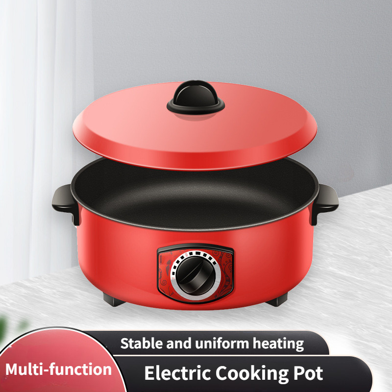 Red Multi Functional Hot Pot Dormitory Portable Electric Boiling Pot ...