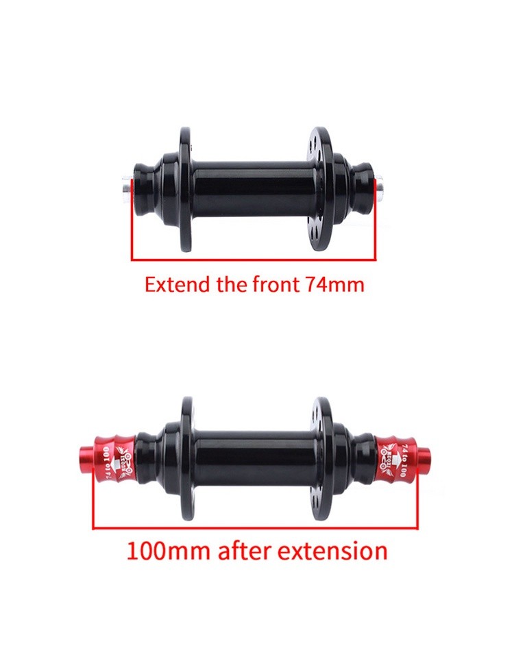 MUQZI 1 Pair Bicycle Hub Adapter Change 74mm To 100mm Converter MTB ...