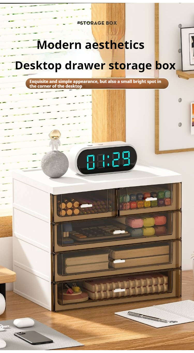 Nehem - Desk organiser large storage box can hold A4 paper desktop ...