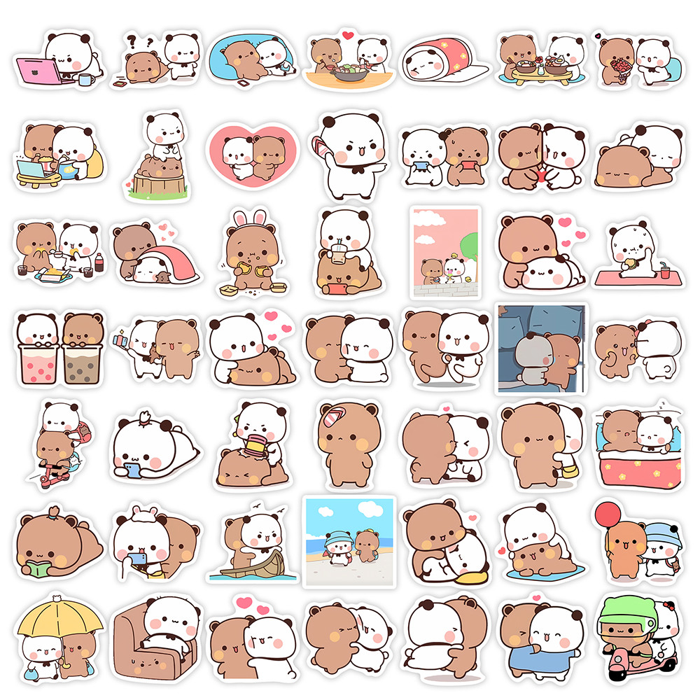 Kawaii Bubu and Dudu Stickers Cute Bear Couple DIY Kids Toy Gifts ...