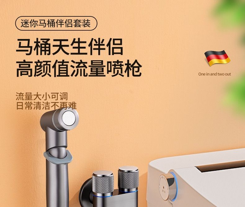 [Factory] Toilet Companion Set Dual Control Dual Switch One In Two Out ...