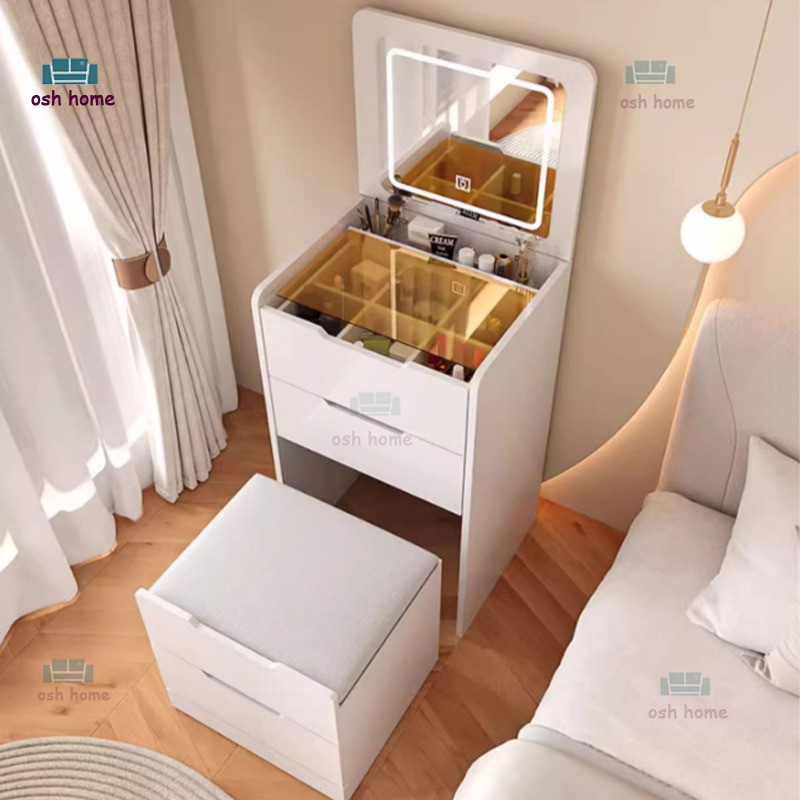 OSH Clamshell Folding Table Removable Vanity Small One-person Dressing ...