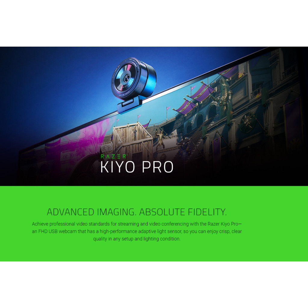 Razer Kiyo Pro USB Camera with High-Performance Adaptive Light Sensor ...