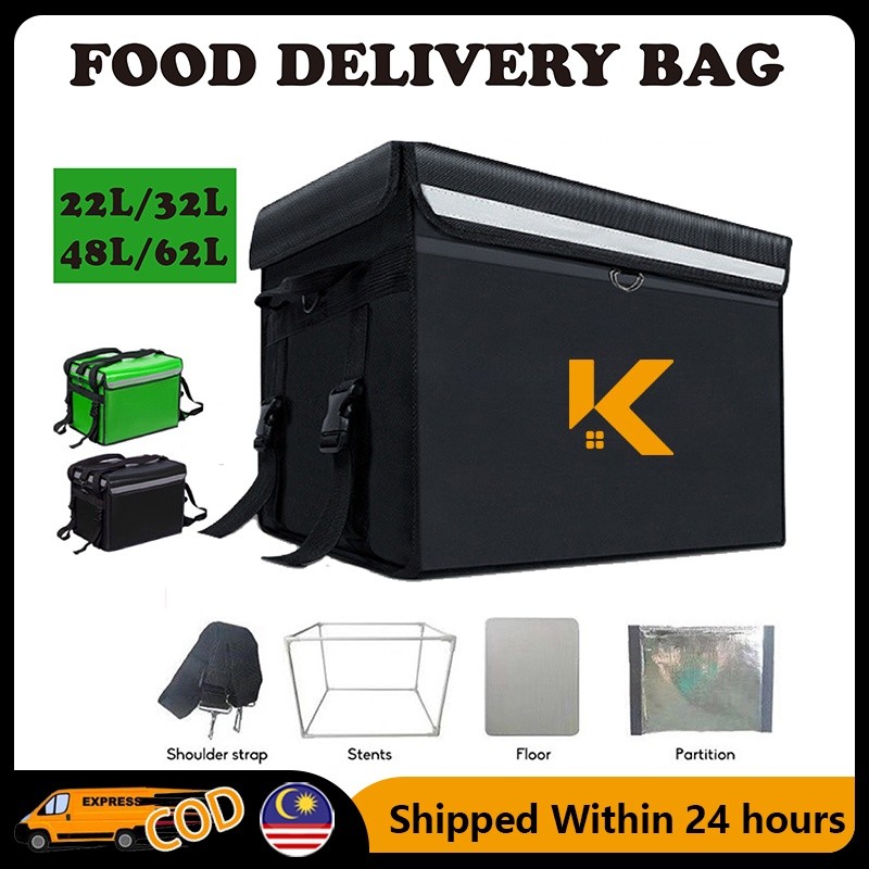 in stock Food Delivery Bag 62L/48L/32L/22L Waterproof Beg Penghantaran ...