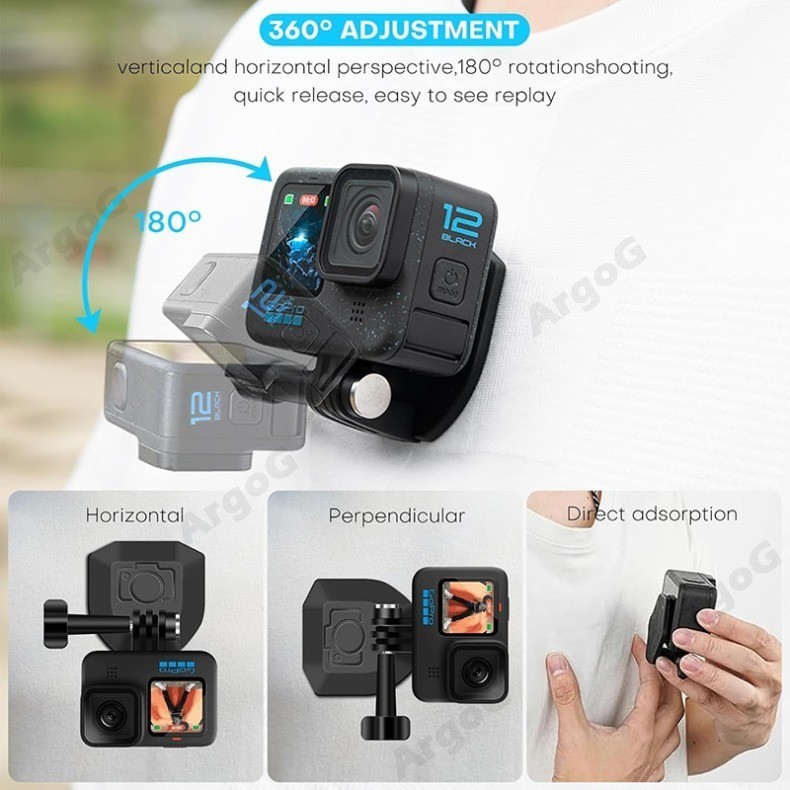 ArgoG Magnetic Chest Mount with Neck Lanyard 360° Magnet Body Mounts ...