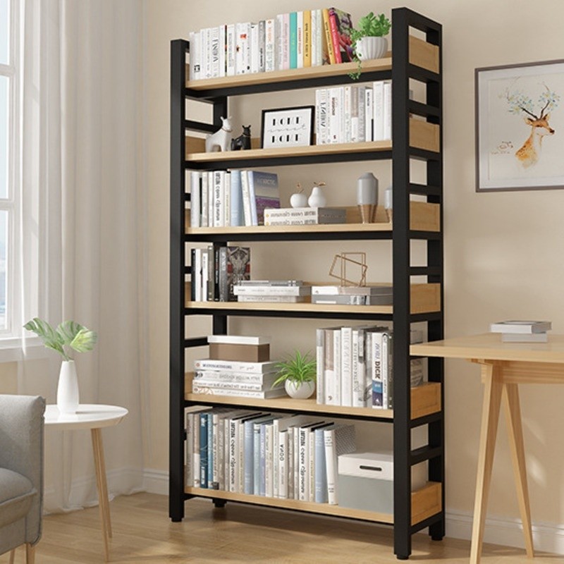 Multi-Layer Shelf Rack Floor Standing Steel Wood Book Easy For Children ...