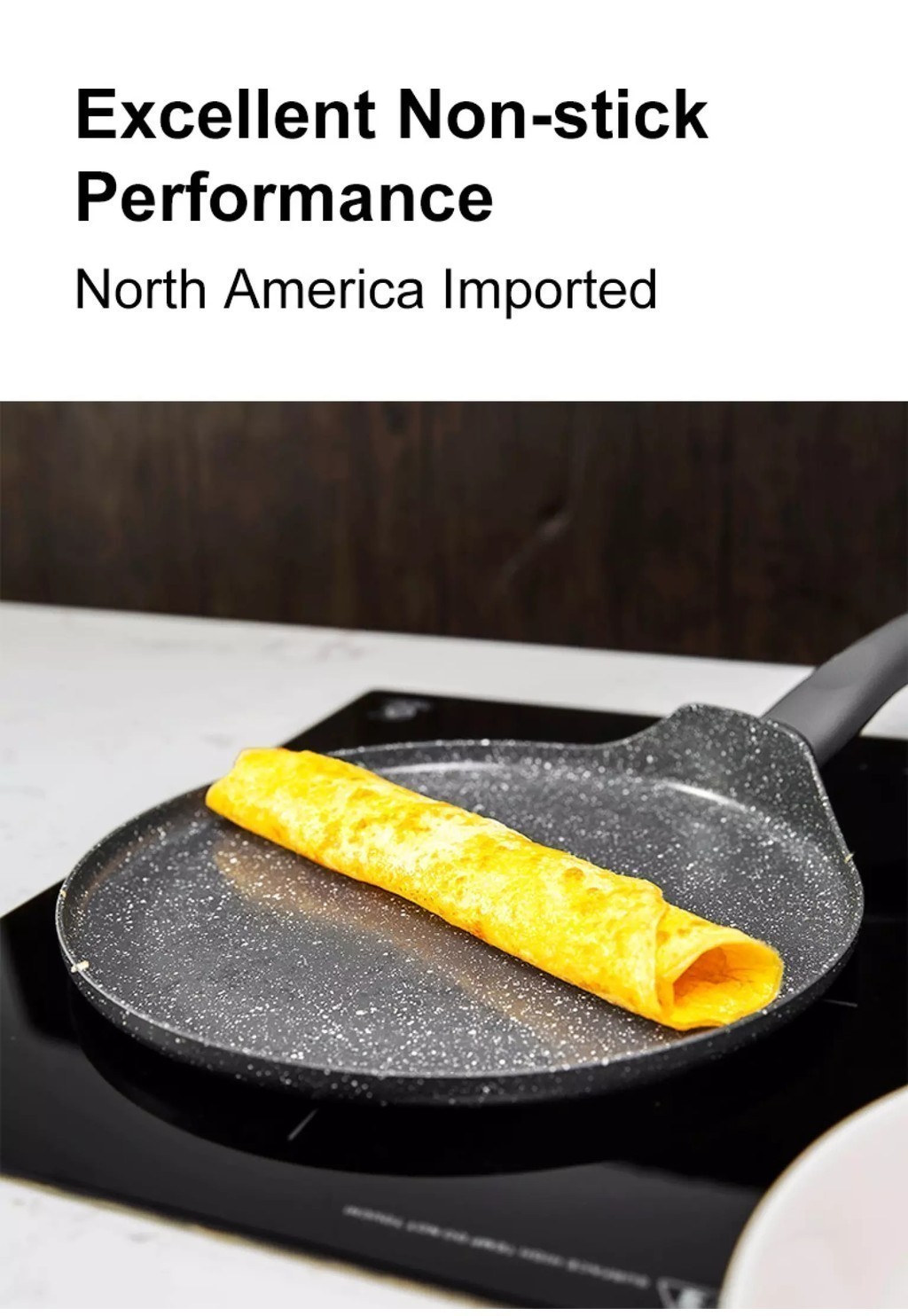 JEETEE Pizza pan 25cm non stick chapati Flat Pan Crepe Pancake Maker ...
