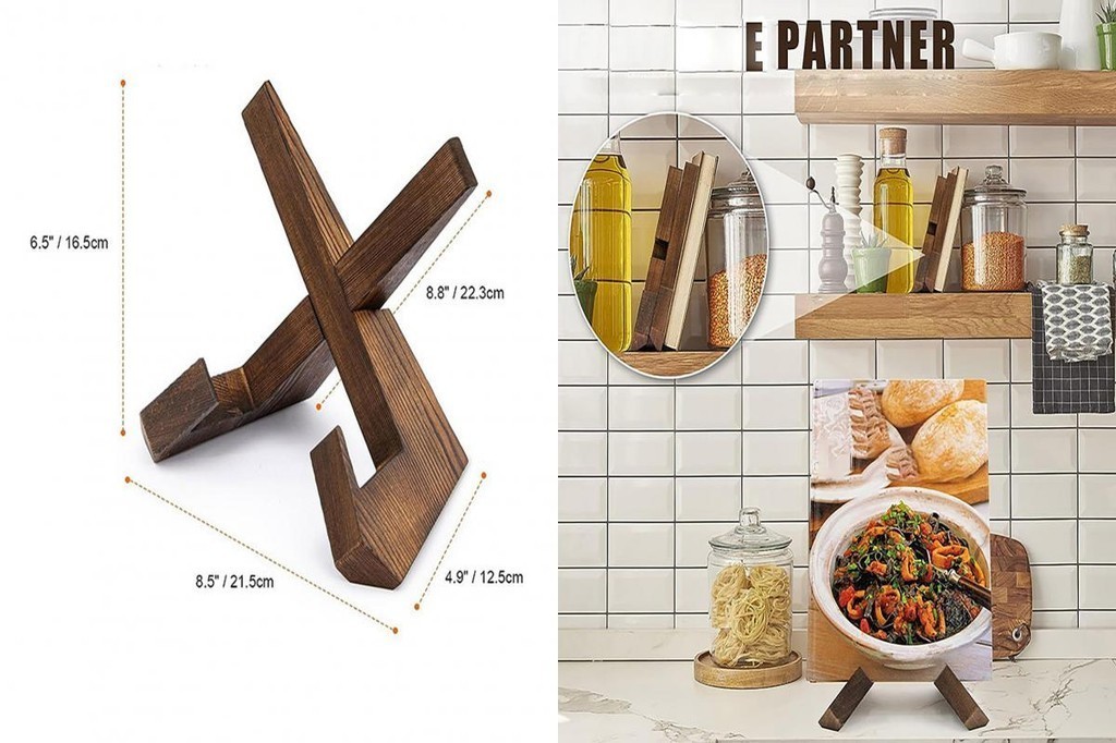 wutikanmi Bowl Display Stand Deep Bowls Platter Wooden Plate Stand ...