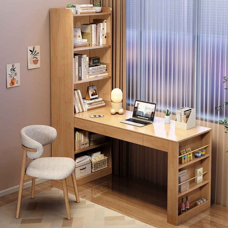 Solid Wood Computer Desk Bedroom Retractable Desk Modern Simplicity ...