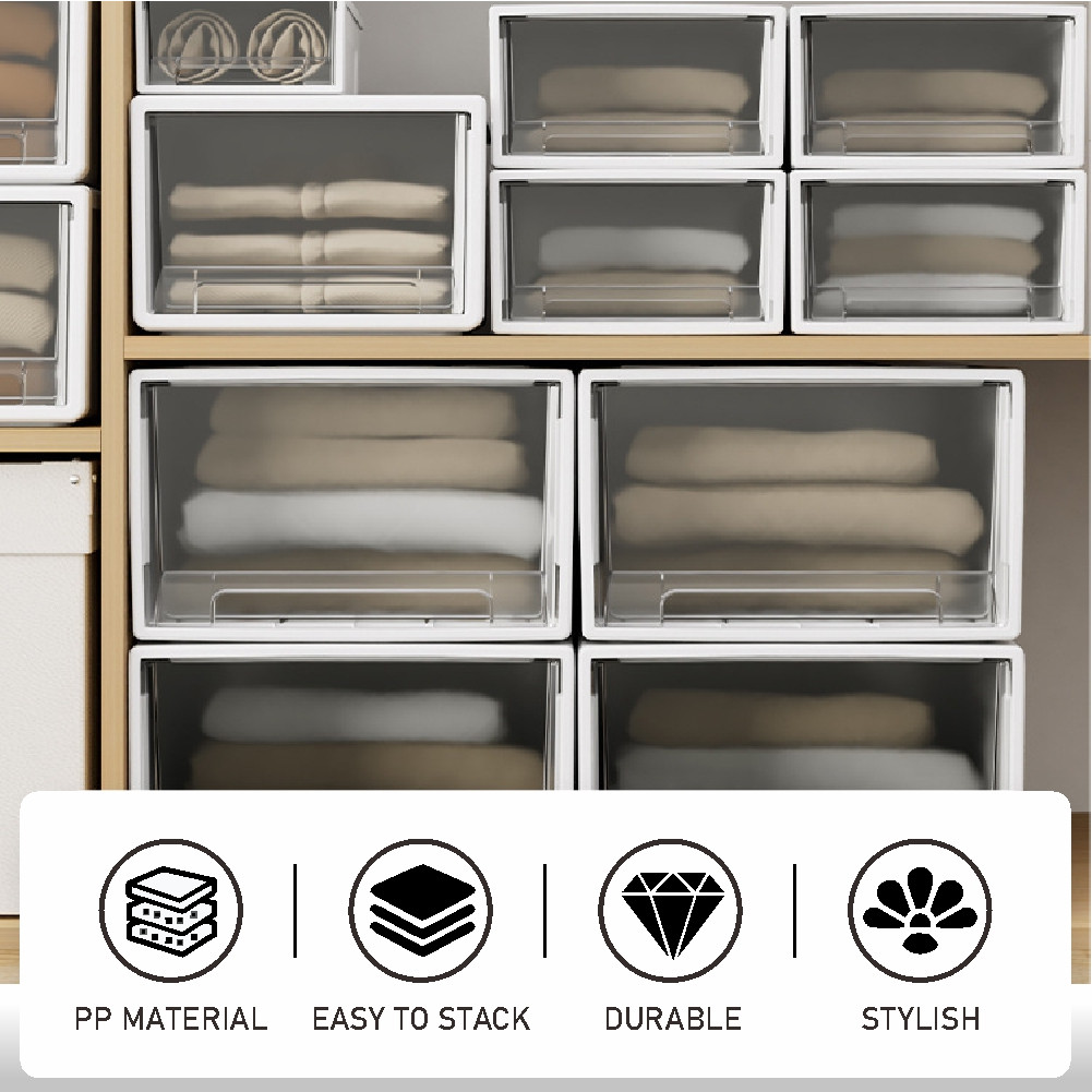 🇸🇬Lucky Home🔥Storage Drawers Box Stackable Storage Chest Drawers Box ...