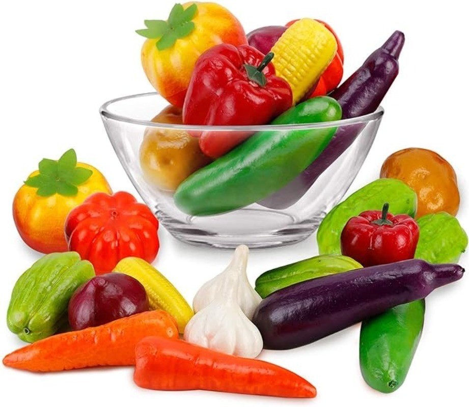 Realistic Artificial Fake Vegetables Lifelike Decorative Foam Food Set ...