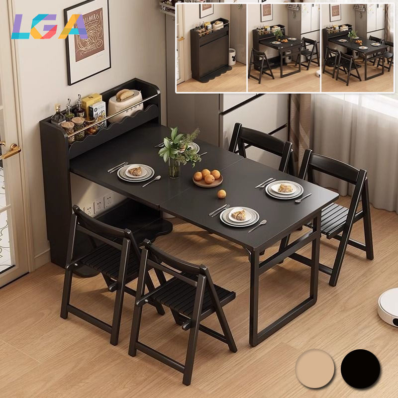 LGA Folding Dining Table Integrated Multifunctional Side Table Small ...
