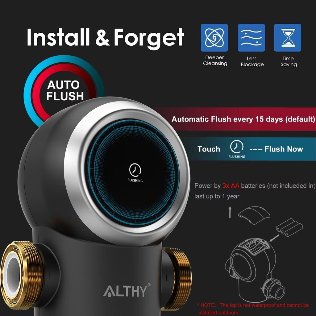 ALTHY PRE-AUTO1 Automatic Flushing Backwash Prefilter Spin Down ...