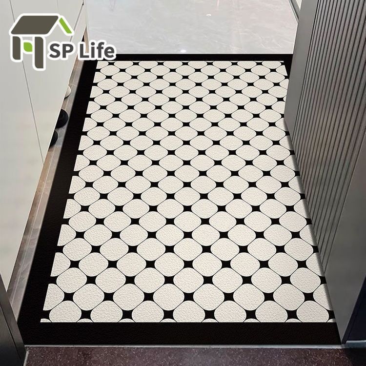[SP Life]Modern Black Waterproof Pvc Floor Mat Premium Pu Leather Mat ...