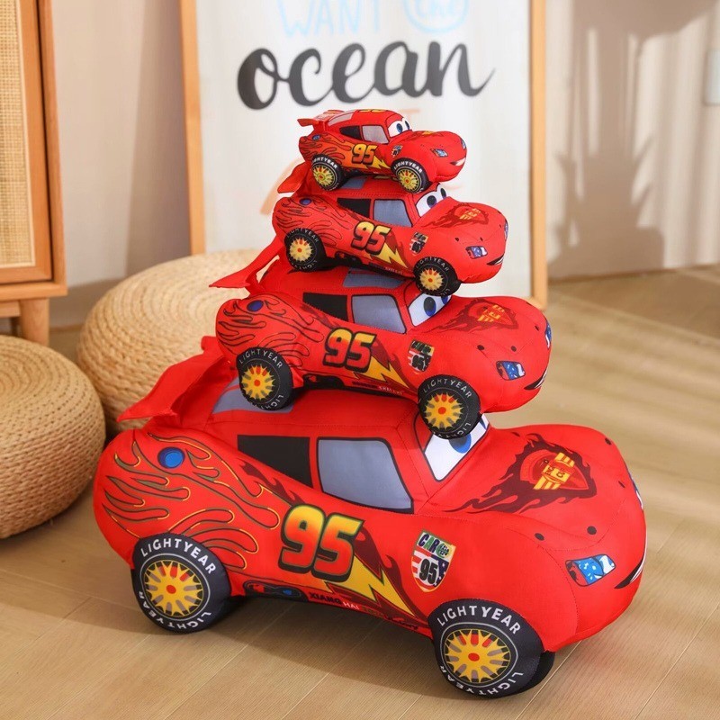 Lightning McQueen Plush Toy McQueen Race Car Plushie Doll Cartoon Car ...