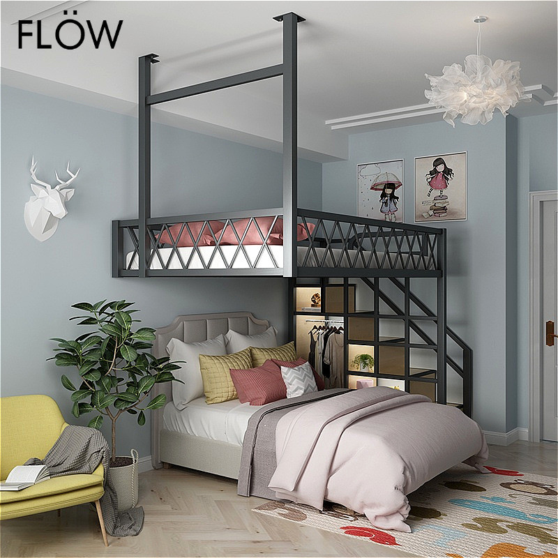 Multifunction HDB Bed Frame Half Height Bed Modern Simple Single Bed ...