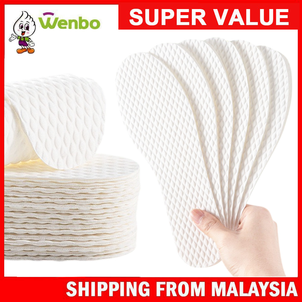 Wenbo Summer Thin Wood Pulp Insoles Disposable Sweat Absorbent Odor ...