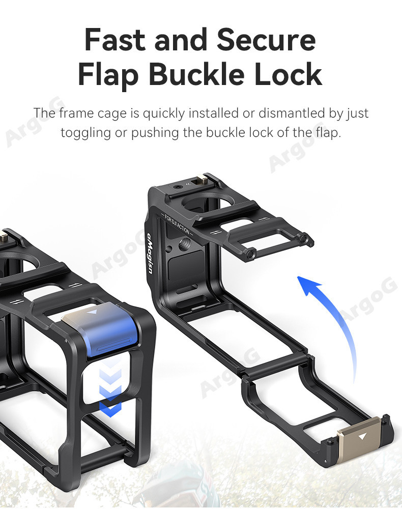 aMagisn Metal Frame Cage For DJI Osmo Action 5 Pro / Action 4/3 ...