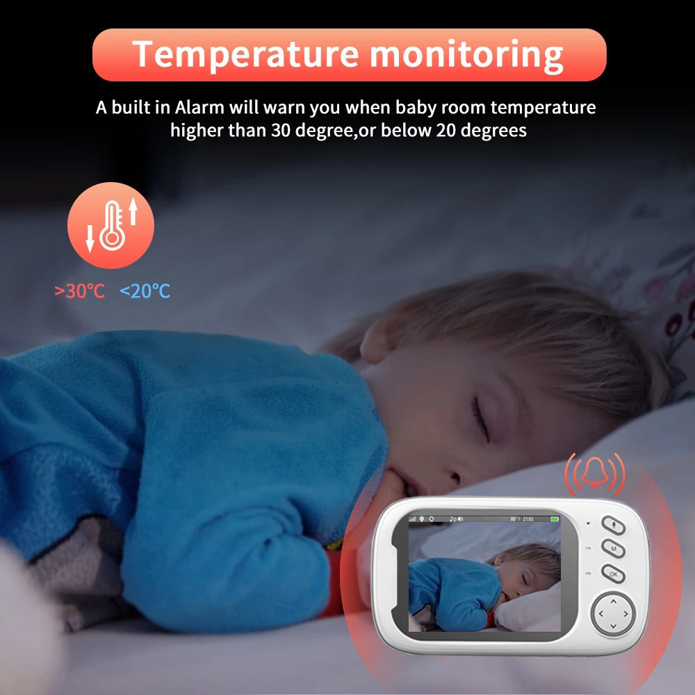 3.5 Inch Baby Monitor With Camera LCD Electronic Babysitter Wireless 2 ...
