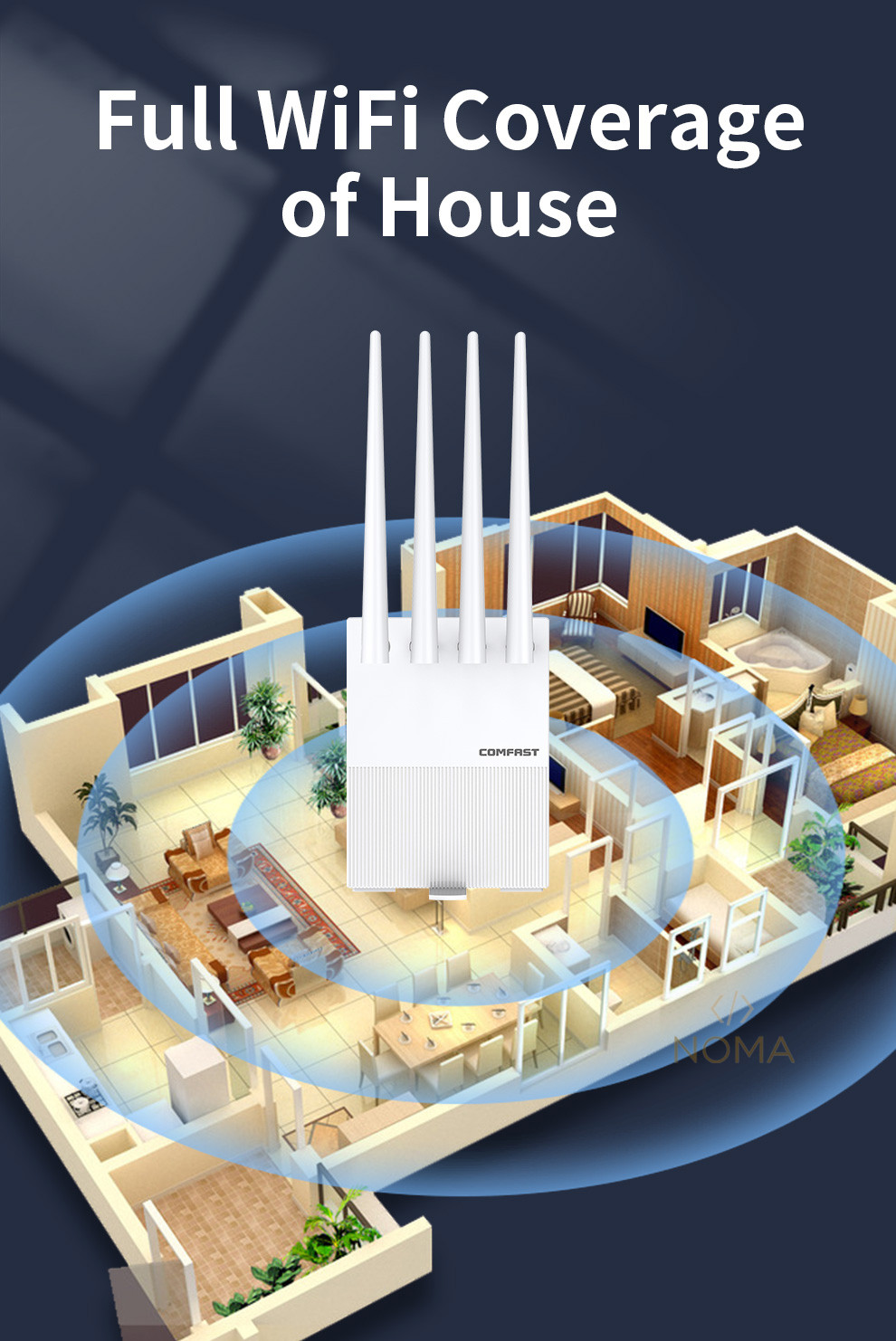 【SG】 COMFAST 4G Wireless Router SIM Card SIMBA Wifi Interface High Gain ...