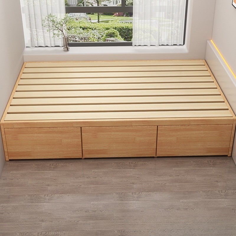Solid Wood Tatami Bed Frame Bold Bed No Headboard Platform Bed ...