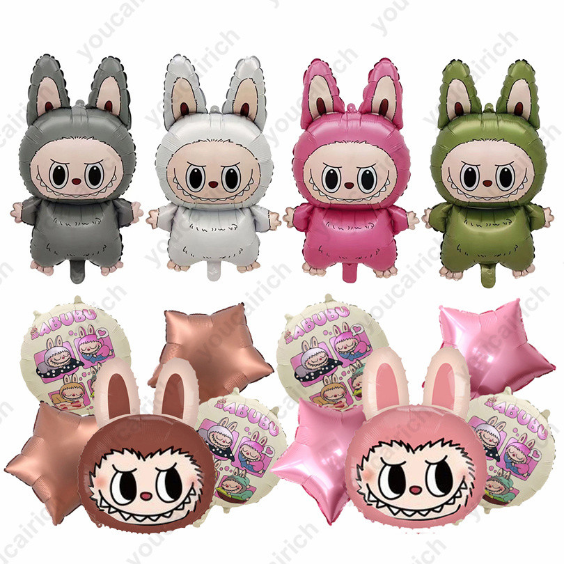 New Stock LABUBU Shaped Aluminum Film Balloons POP Mart Balloons ...