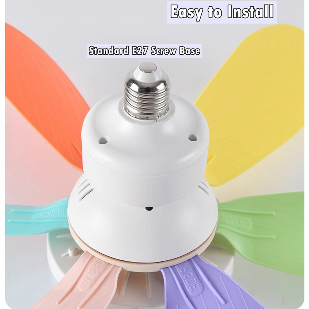 E27 Fan Light Ceiling Fan Lamp 3 Speeds Lighting Fan Small Ceiling Fan ...