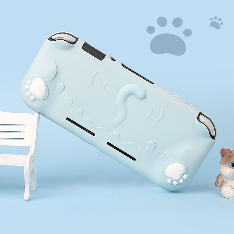 Cute Cartoon Nintendo Switch Lite Protective Case Cat Paw Silicone ...