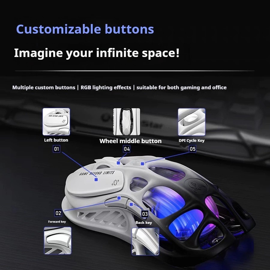 Gravastar Magnesium Alloy Mouse M2 M1 Pro Cocoon Breaking Mouse Paw3395 ...