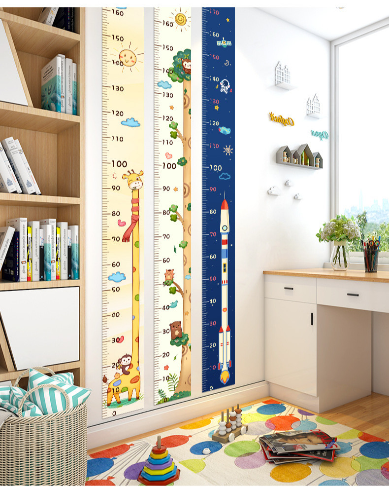 Wall Decorations, Cute Cartoon Height Chart Stickers, Growth Chart for ...