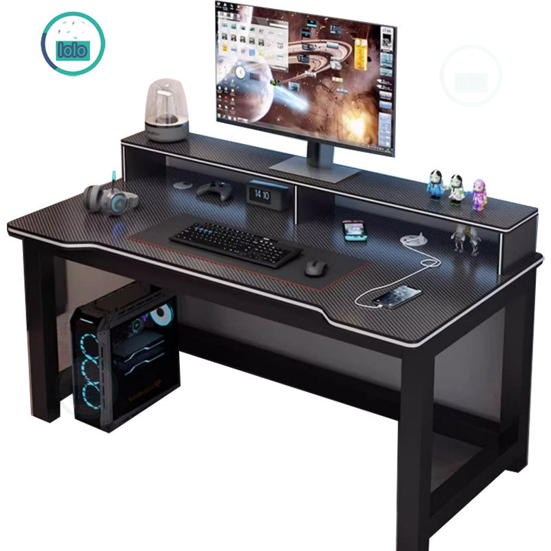 Organiser Carbon Fibre Computer Standing Gaming Double Office Organizer ...