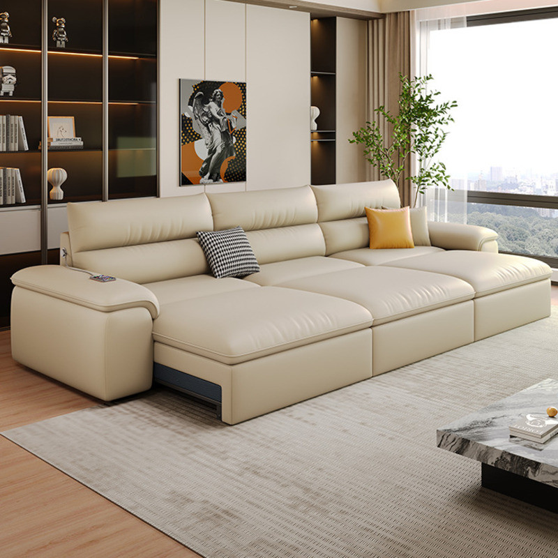 Functional Power Sofa Bed Leather Triple Space First Class Trippable ...