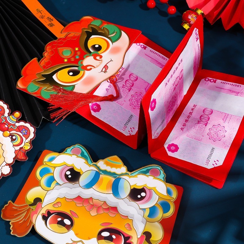 6/10Slots Folding Red Envelopes Traditional 2025 New Year Lucky Money ...