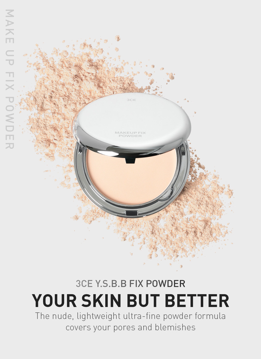 3CE Makeup Fix Powder, matte oil absorbing, locks makeup, blurs pores ...