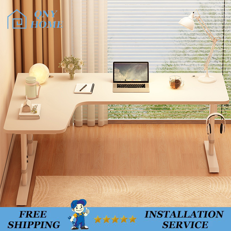 Corner Computer Desk Student Home Desk Simple Liftable L-shaped Corner ...