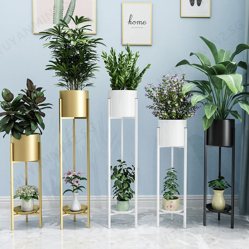 Nordic Plant Rack Iron Small Plant Stand Living Room Balcony Flower Pot ...
