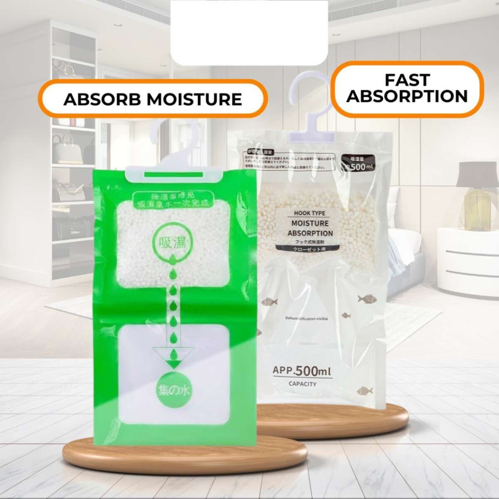 Dehumidifier Hanging Closet Bag Drawer Pack Moisture Absorber Moisture ...