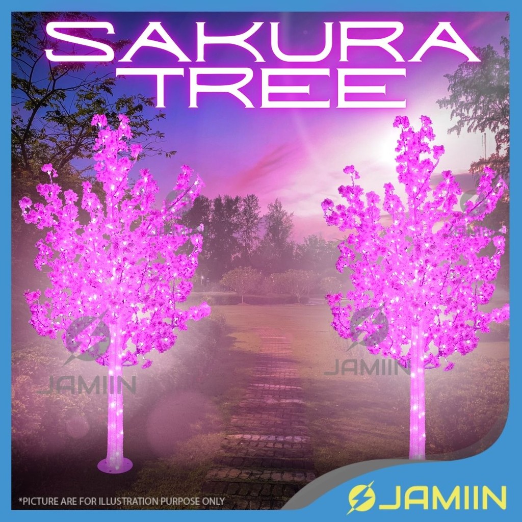 180CM LED Sakura Tree CNY Lighted Tree Sakura Blossom Fairy Light Tree ...