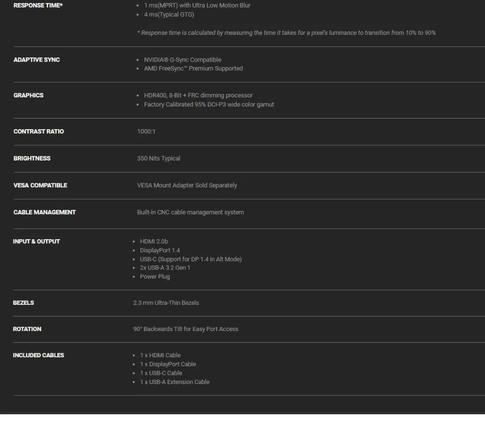 Razer Raptor 27 - 1440P, 27" QHD (2560 x 1440px), 165 Hz Gaming Monitor ...