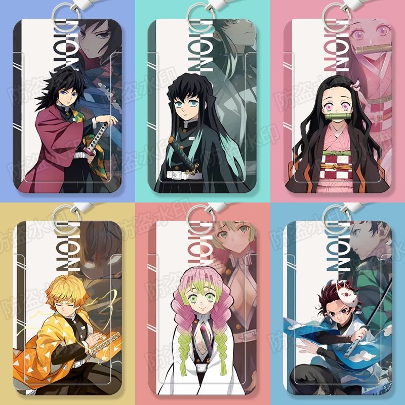 Card Case Demon Slayer Tomioka Nezuko Zenitsu shinobu Demon Slayer ...