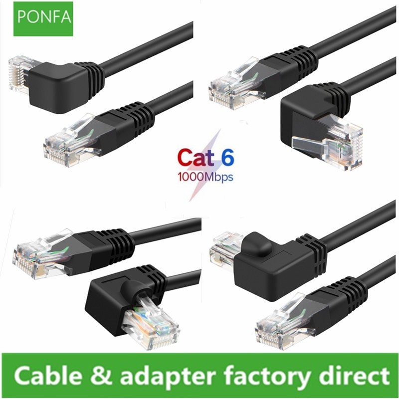 in stock CAT6 UTP 26AWG RJ45 Cable Side Angled L Shape RJ45 Patch Cord ...
