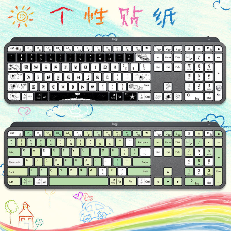 For Logitech MX Keys S And Craft Keyboard Stickers, Button Stickers ...