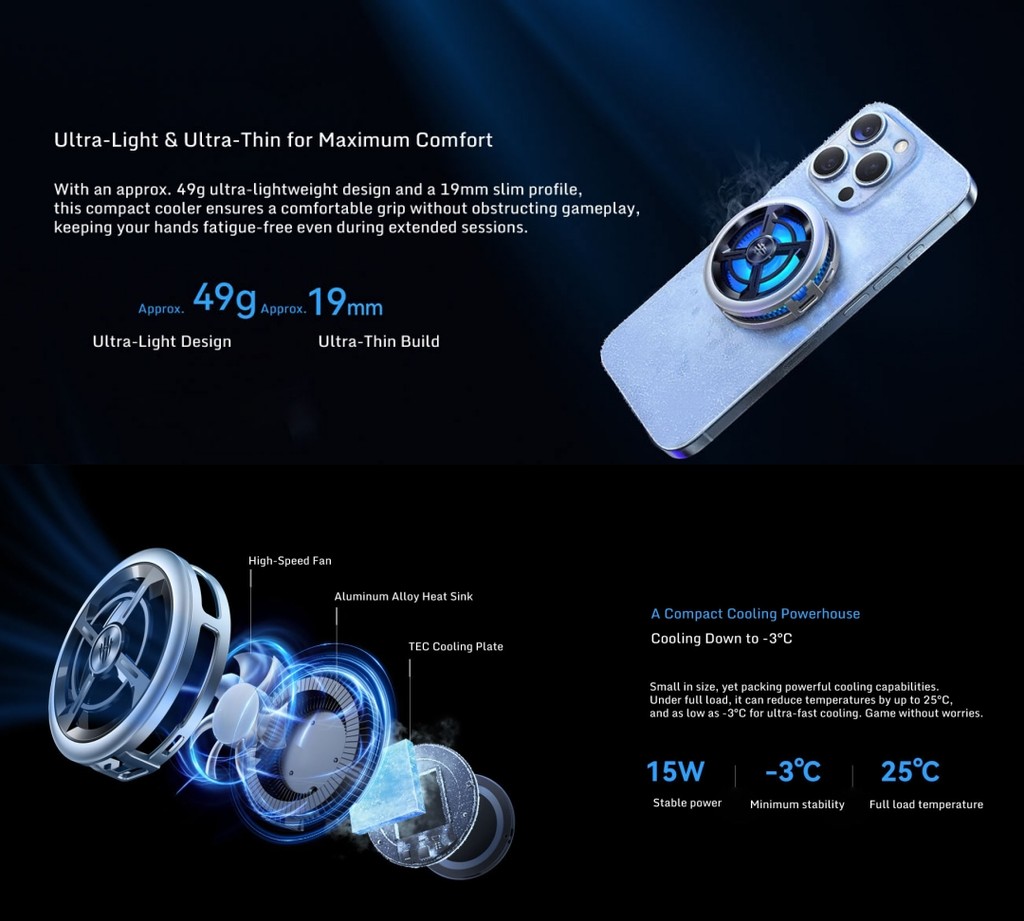 Red Magic Cooler 6 Air - 49g Lightweight Design | -3°C Cooling Effect ...