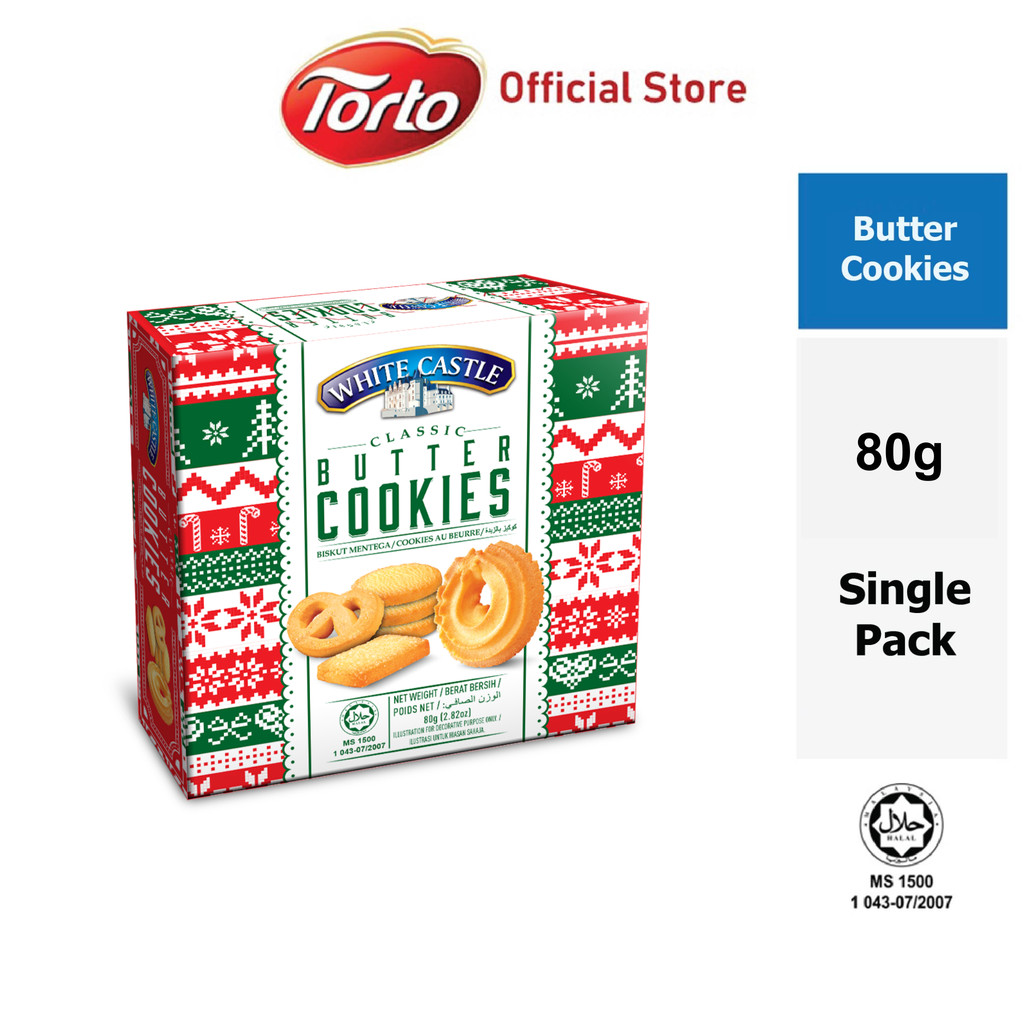 80g White Castle Butter Cookies Box - Christmas Version (1 box ...